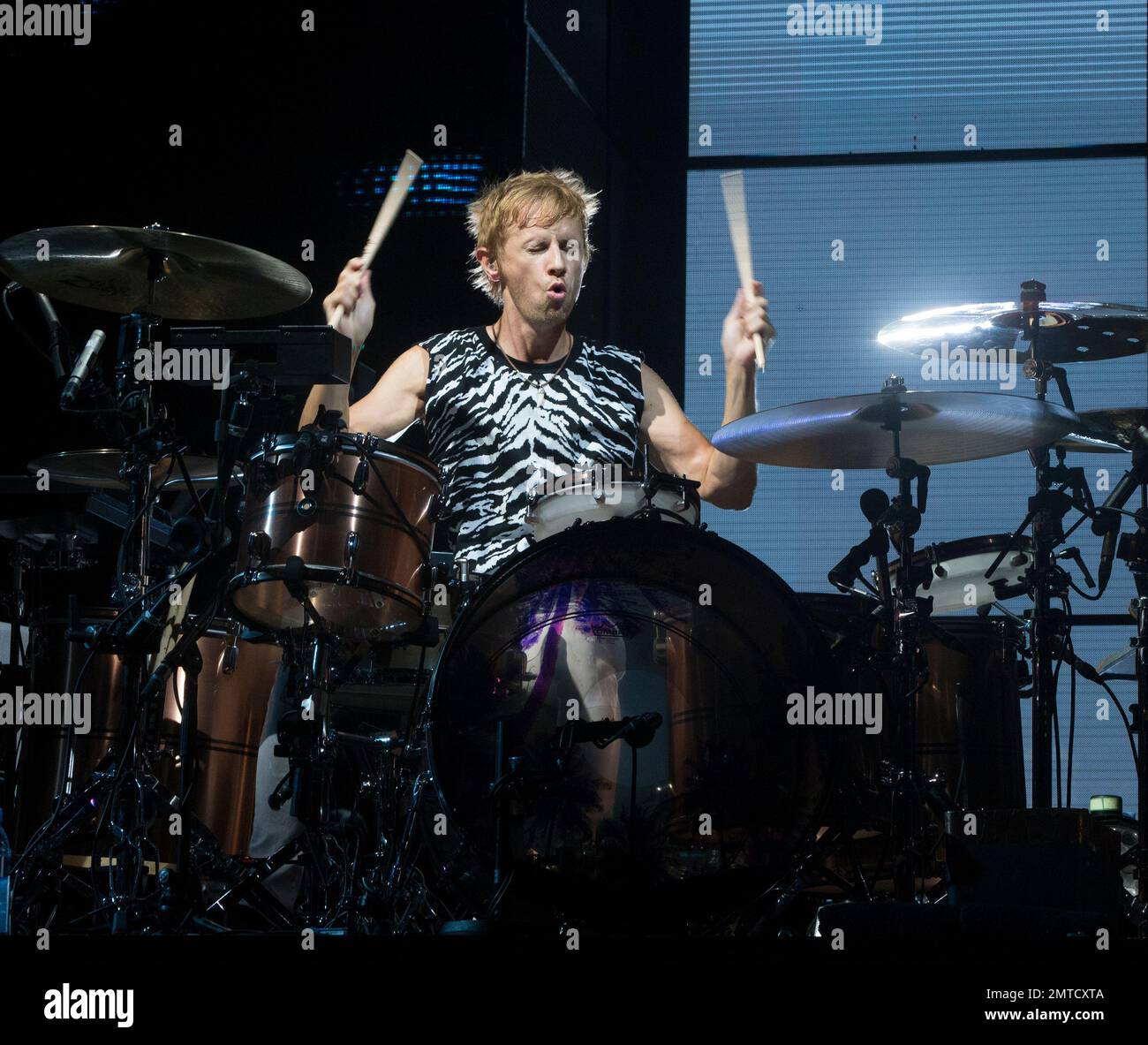 Dominic Howard of the band Muse performs on Day 4 of the 2017 Firefly ...