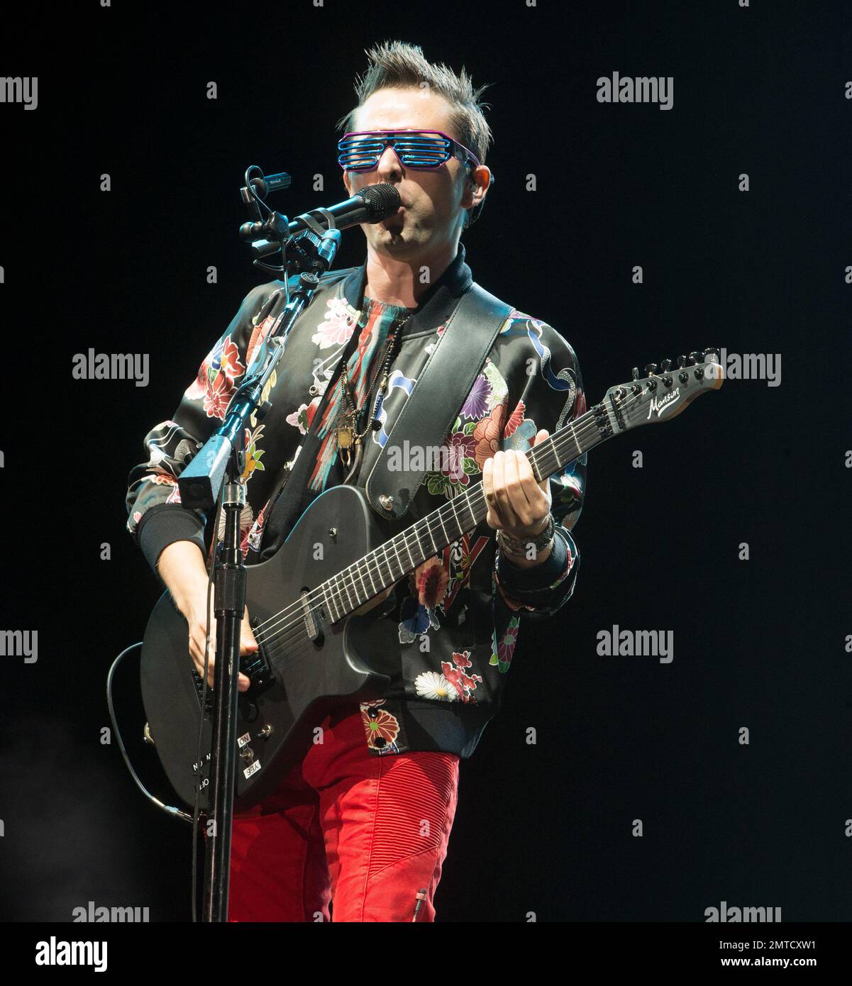 Matt Bellamy of the band Muse performs on Day 4 of the 2017 Firefly ...