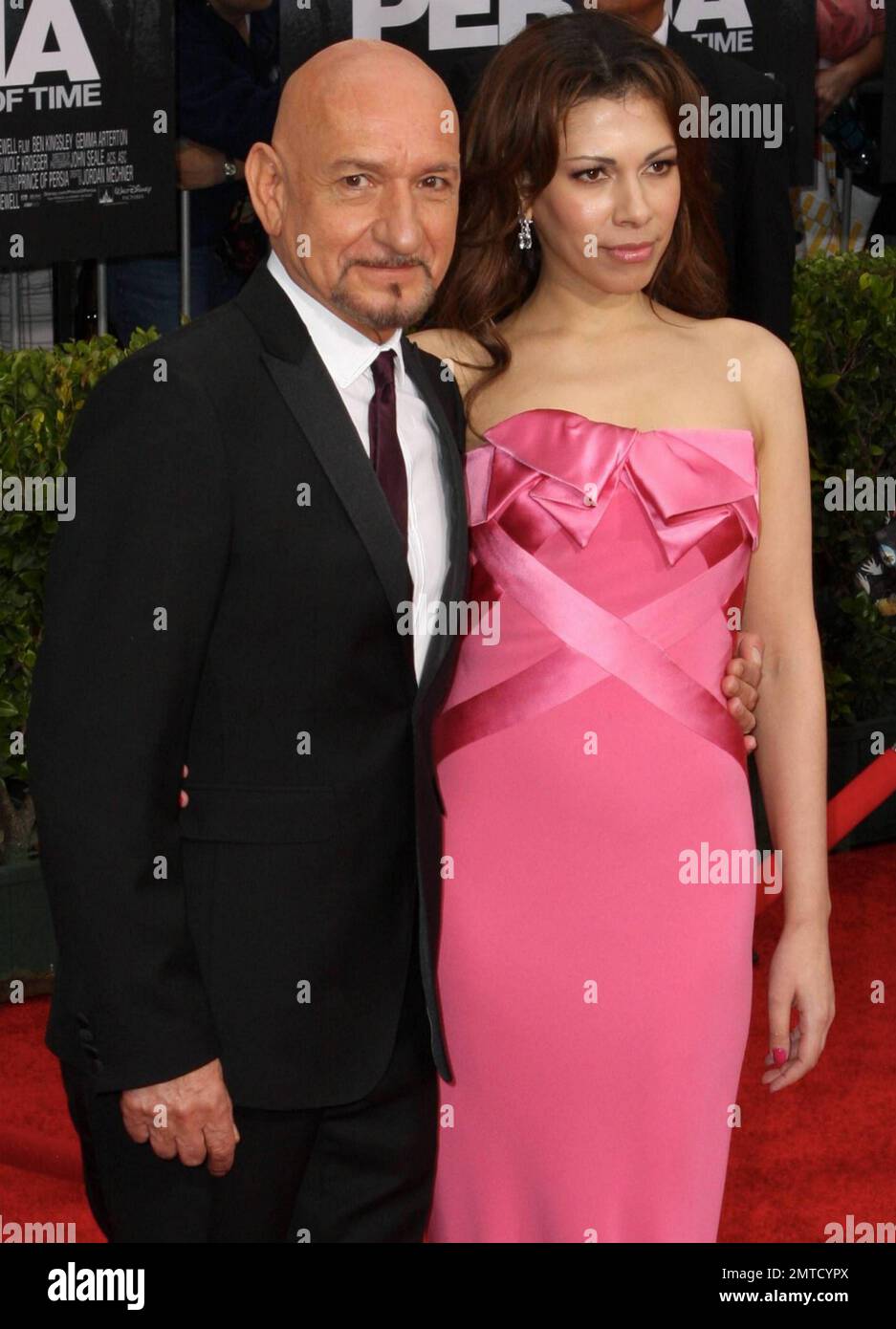 Sir Ben Kingsley and his wife Daniela Lavender walk the red carpet at ...