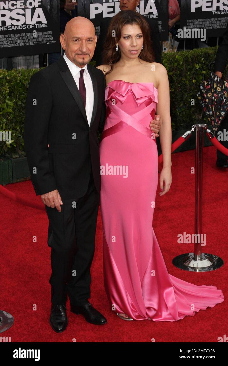 Sir Ben Kingsley and his wife Daniela Lavender walk the red carpet at ...