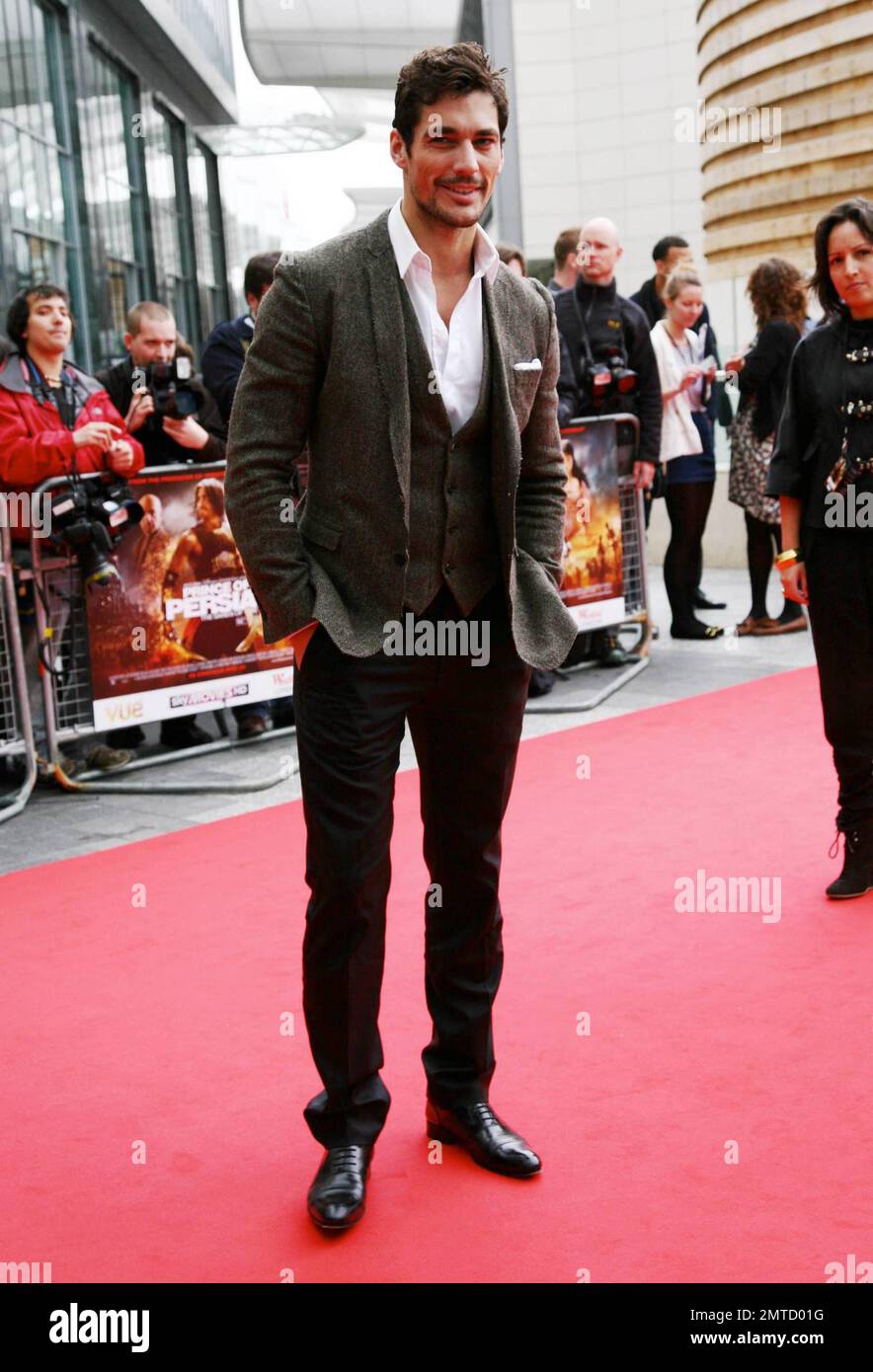 Male model David Gandy walks the red carpet at the world premiere of ...