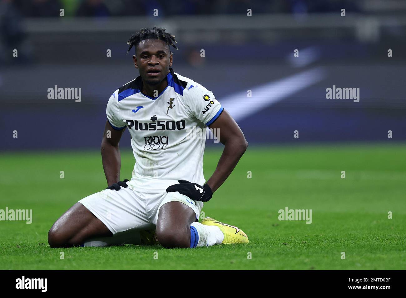 Duvan Zapata of Atalanta Bc looks dejected during the Coppa Italia ...