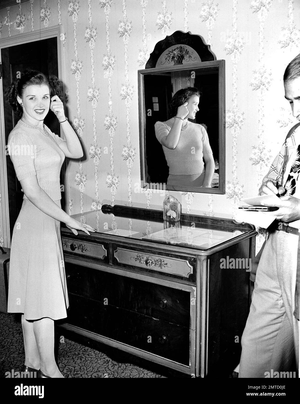 Venus Ramey stands before a mirror the morning after she was crowned ...
