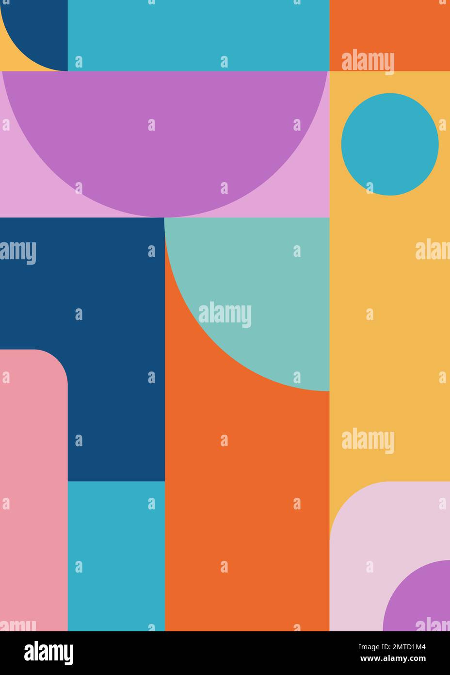 A vertical abstract art of geometric shapes with colorful texture Stock ...