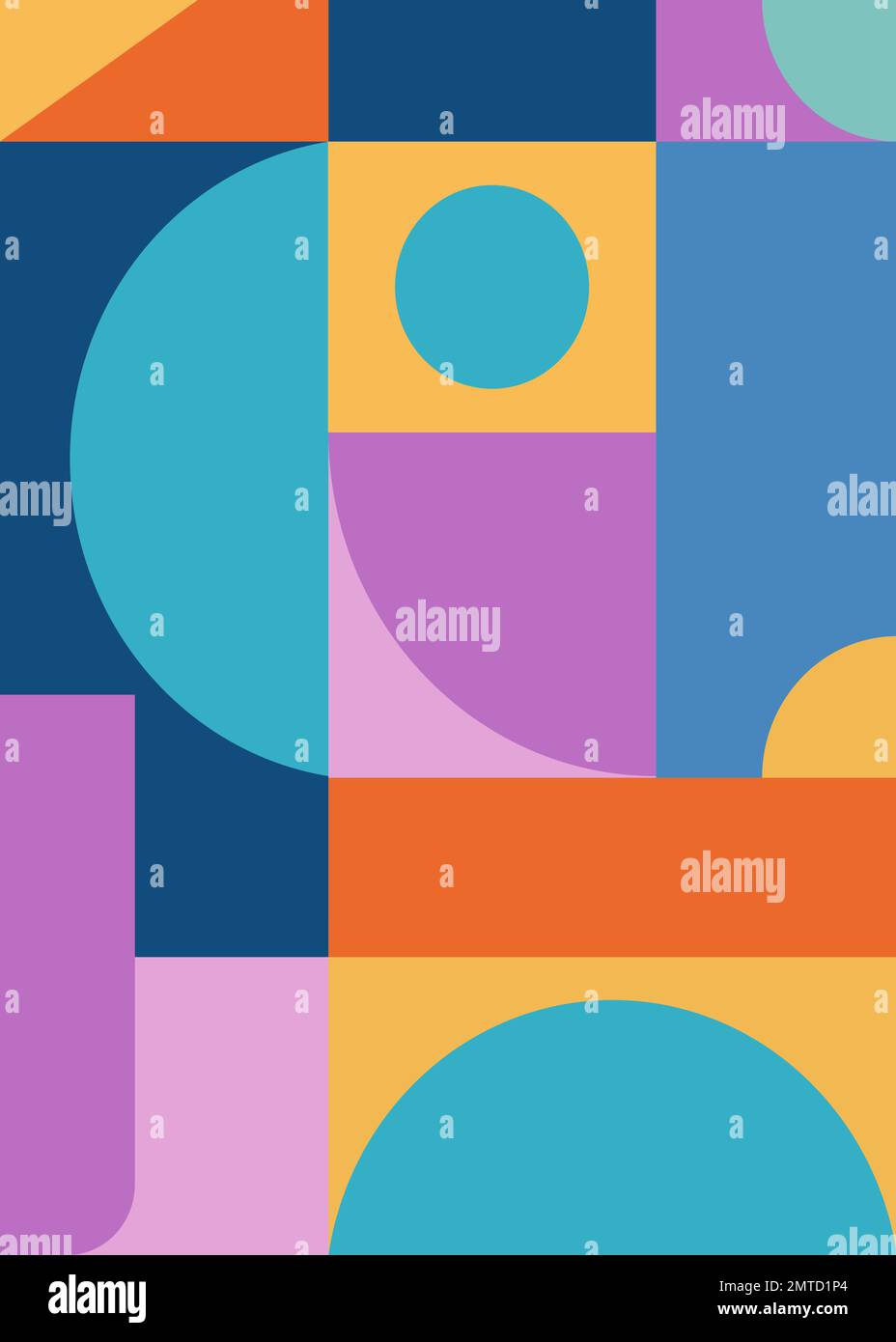 A vertical abstract art of geometric shapes with colorful texture Stock ...