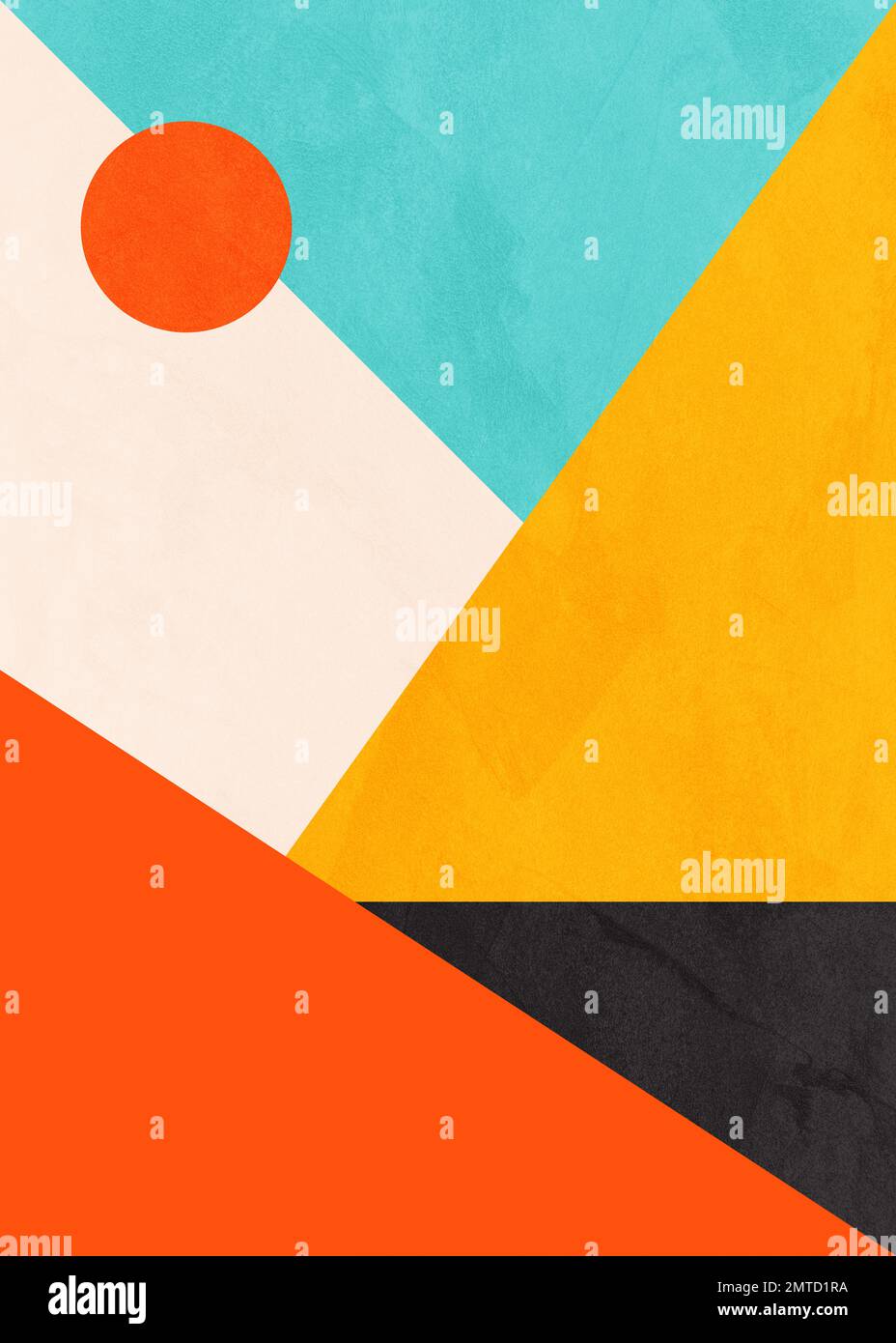 Abstract art of geometric shapes with colorful texture, modern art and ...