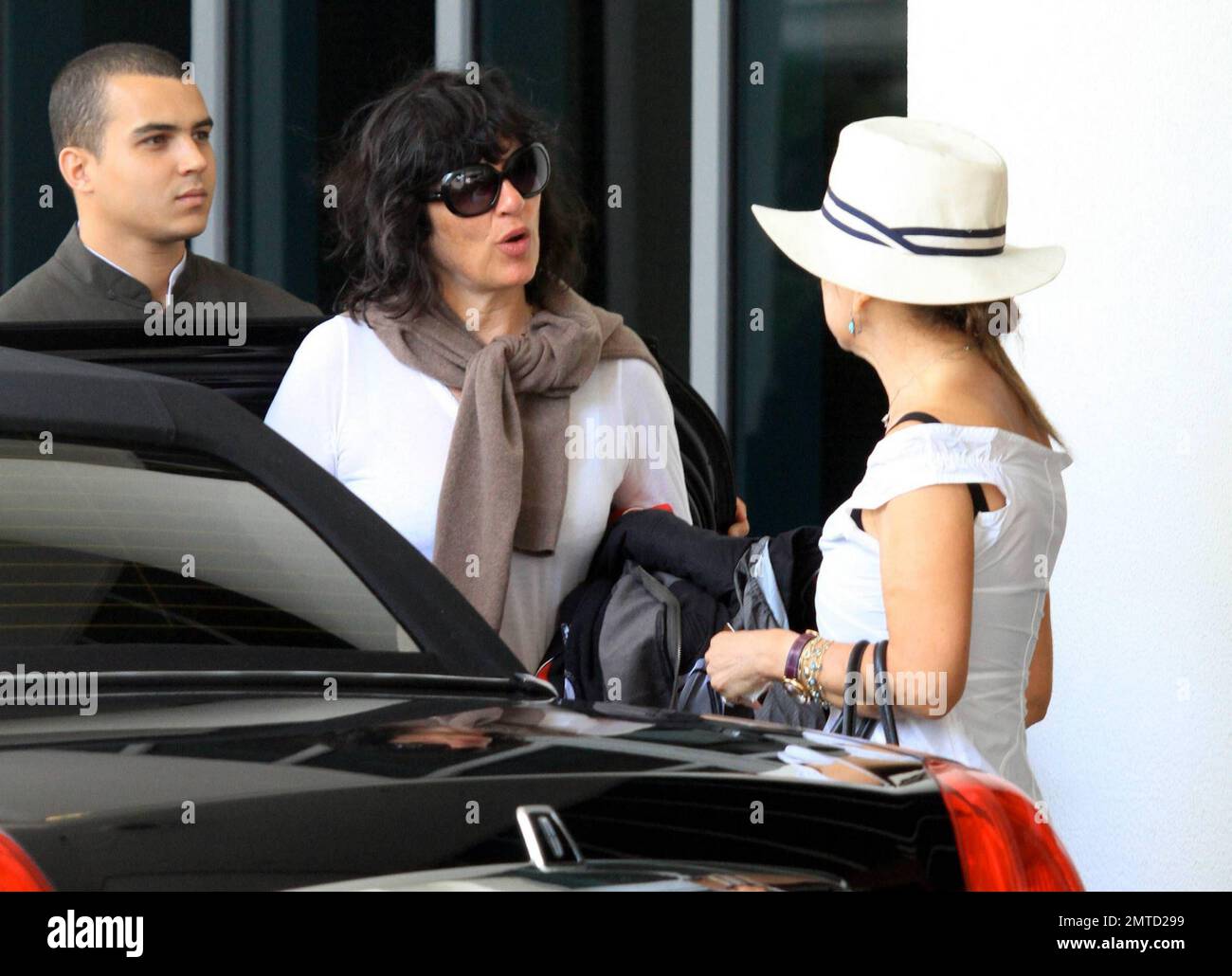 EXCLUSIVE!! Princess Firyal of Jordan wears a white summer dress and ...