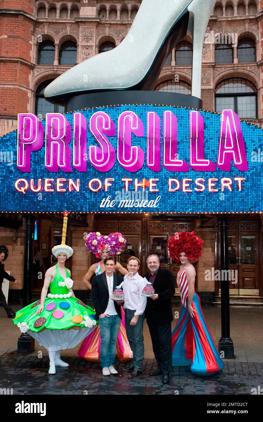 (L-R) Oliver Thornton, Jason Donovan and John Bowe pose with ...