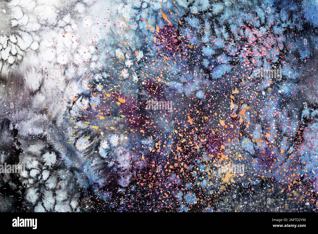 Watercolor abstract painting. Water color drawing. Watercolour blots ...