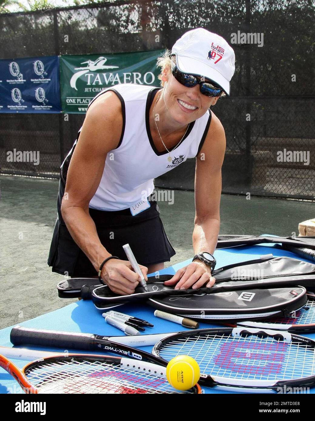 Dara Torres participates in the Chris Evert-Raymond James Pro-Celebrity ...