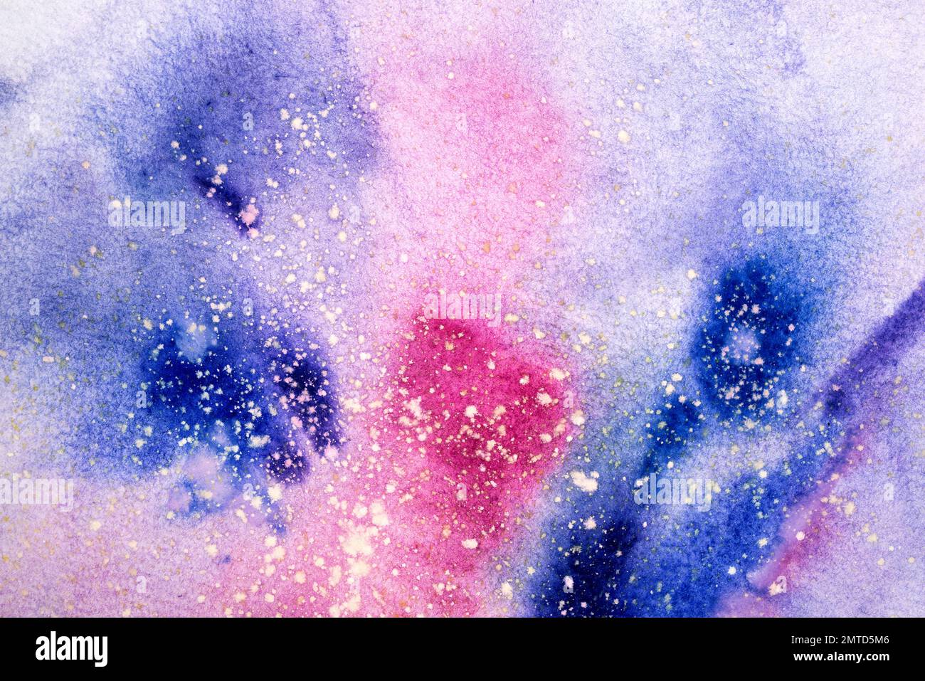 Watercolor abstract painting. Water colour drawing. Colorful blots ...