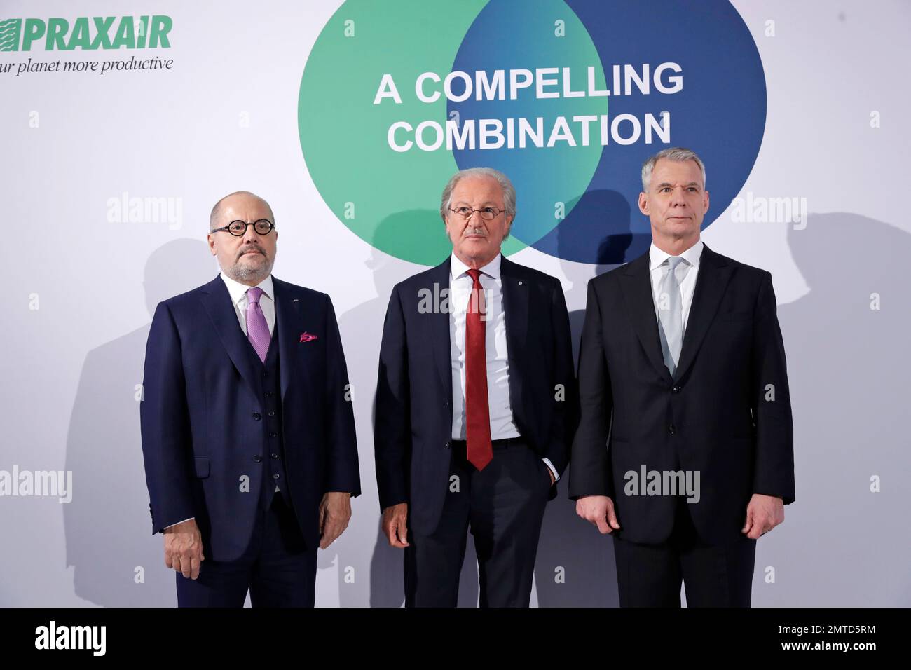 Linde CEO Aldo Belloni, Linde's head of the supervisory board Wolfgang ...