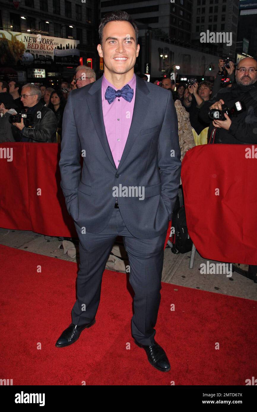 Cheyenne Jackson walks the red carpet at the premiere of the Broadway ...