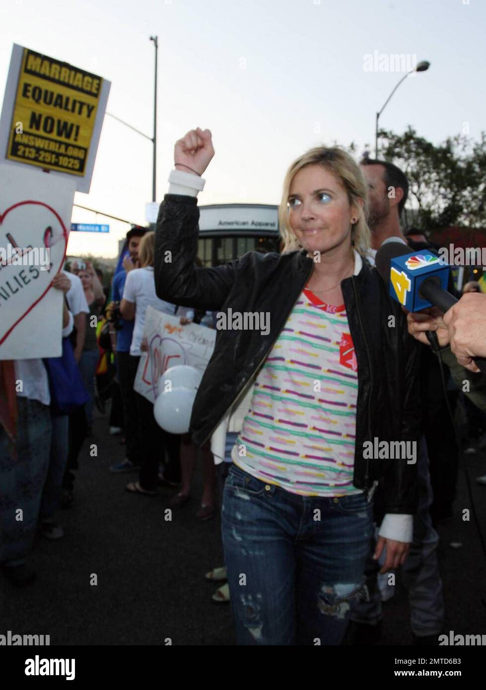 Celebrities turned out in support for the Prop 8 Rally in Santa Monica ...