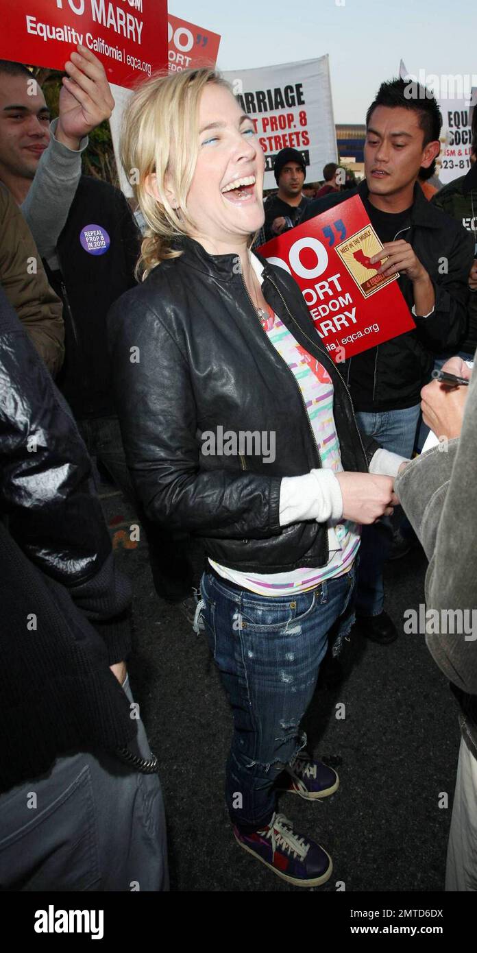 Celebrities turned out in support for the Prop 8 Rally in Santa Monica ...