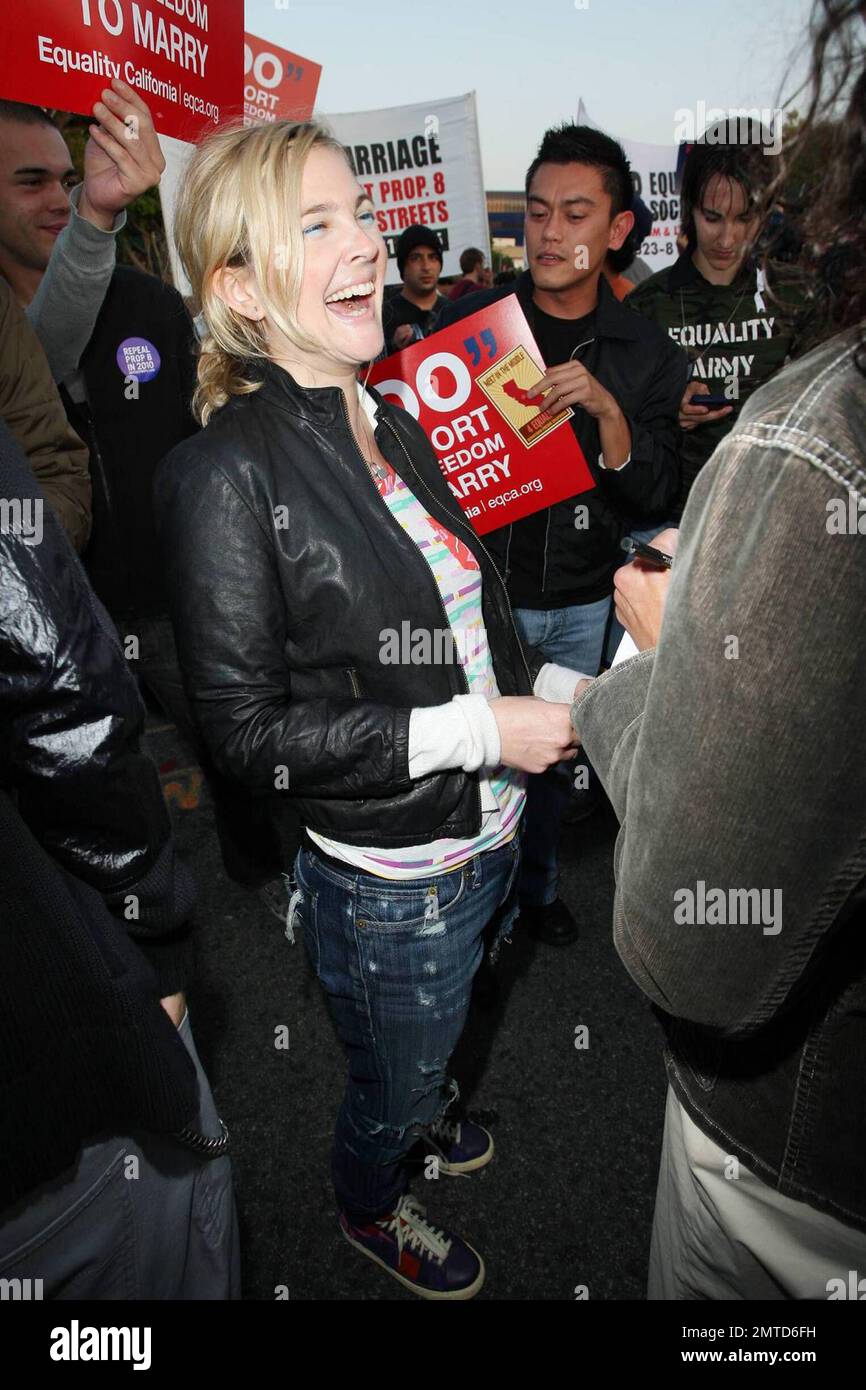 Celebrities turned out in support for the Prop 8 Rally in Santa Monica ...