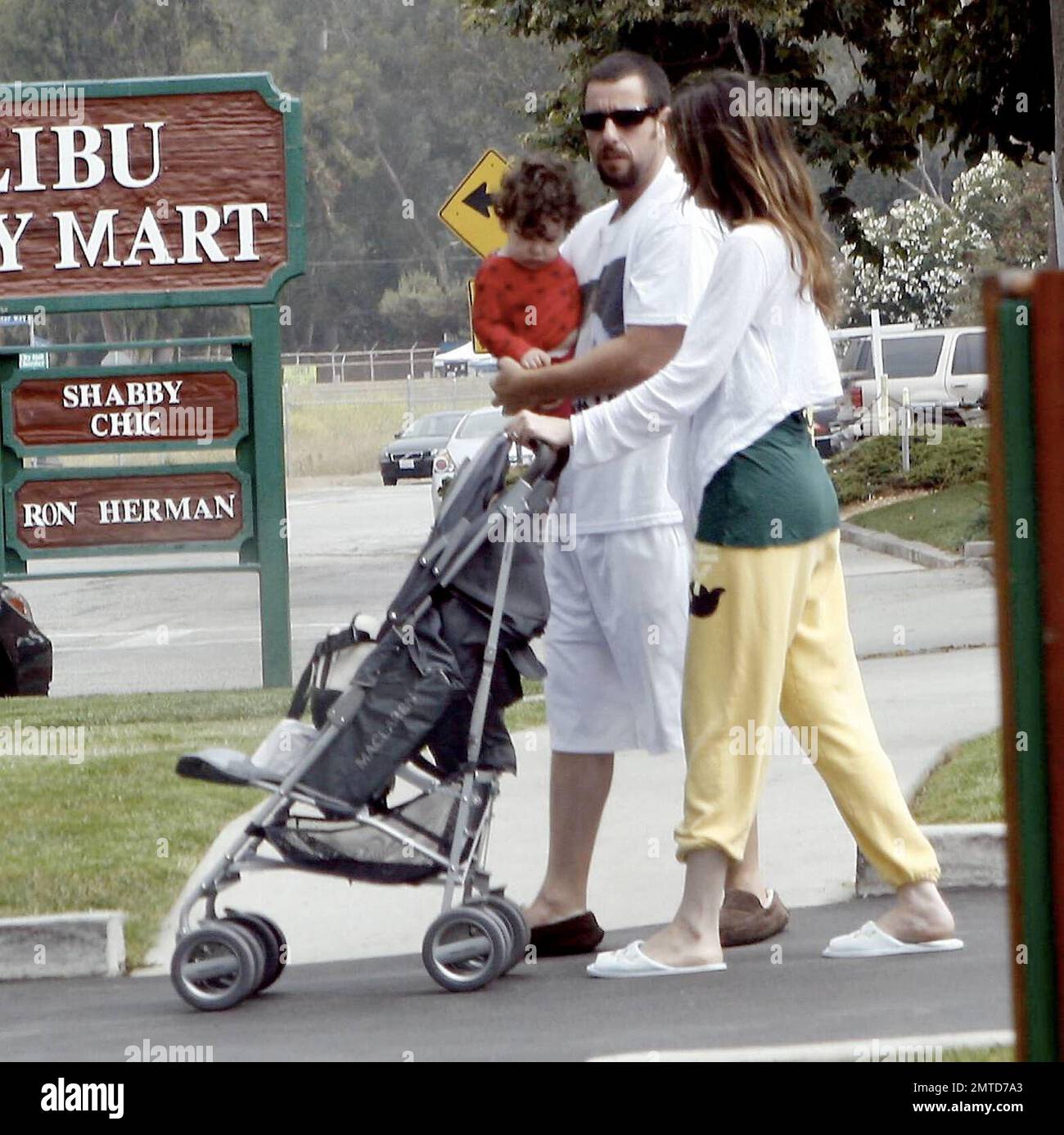 Exclusive!! Proud papa, Adam Sandler, spends a family day with his wife ...