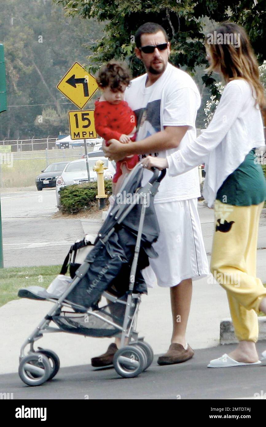 Exclusive!! Proud papa, Adam Sandler, spends a family day with his wife ...