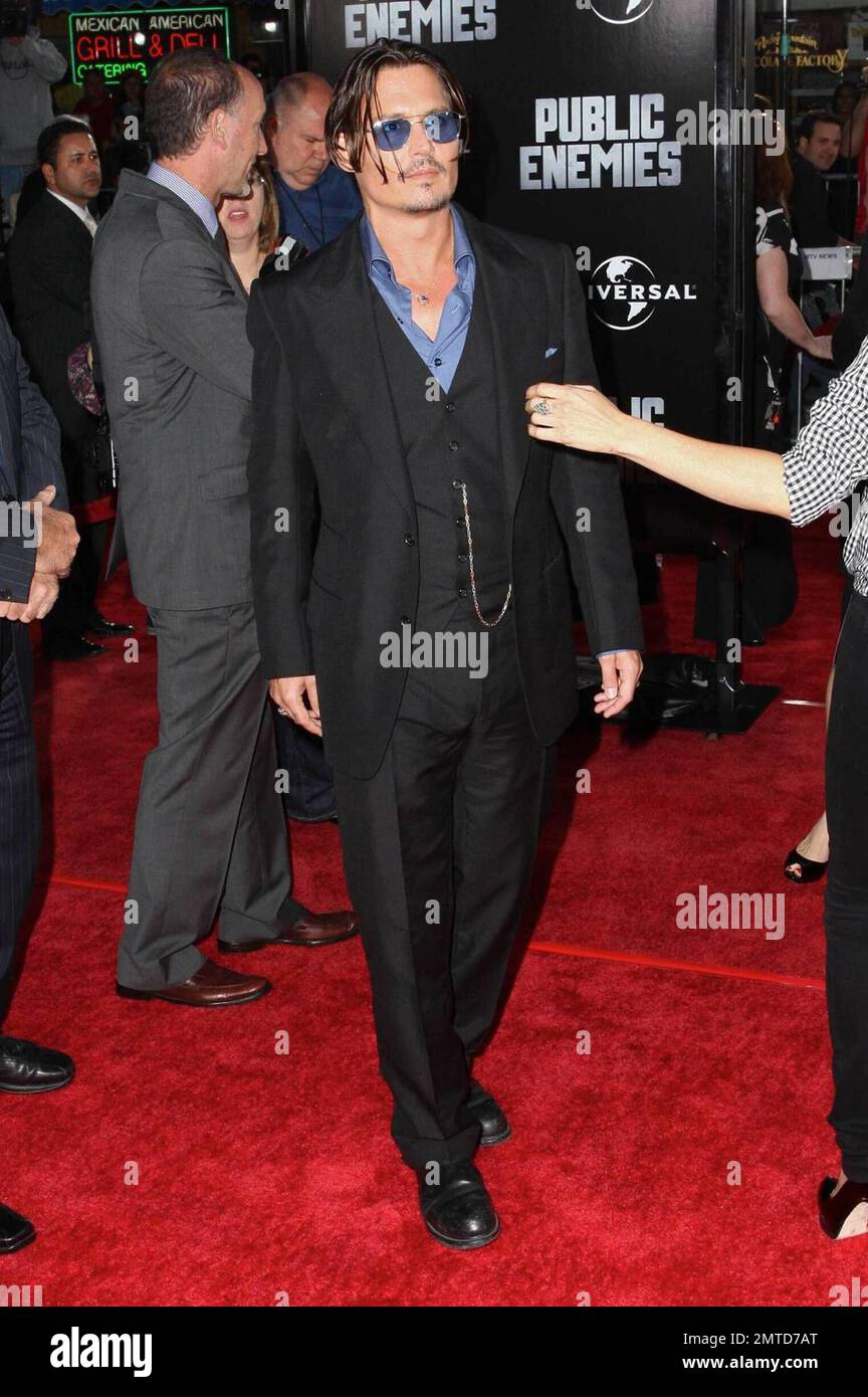 Johnny depp public enemies premiere hi-res stock photography and images ...