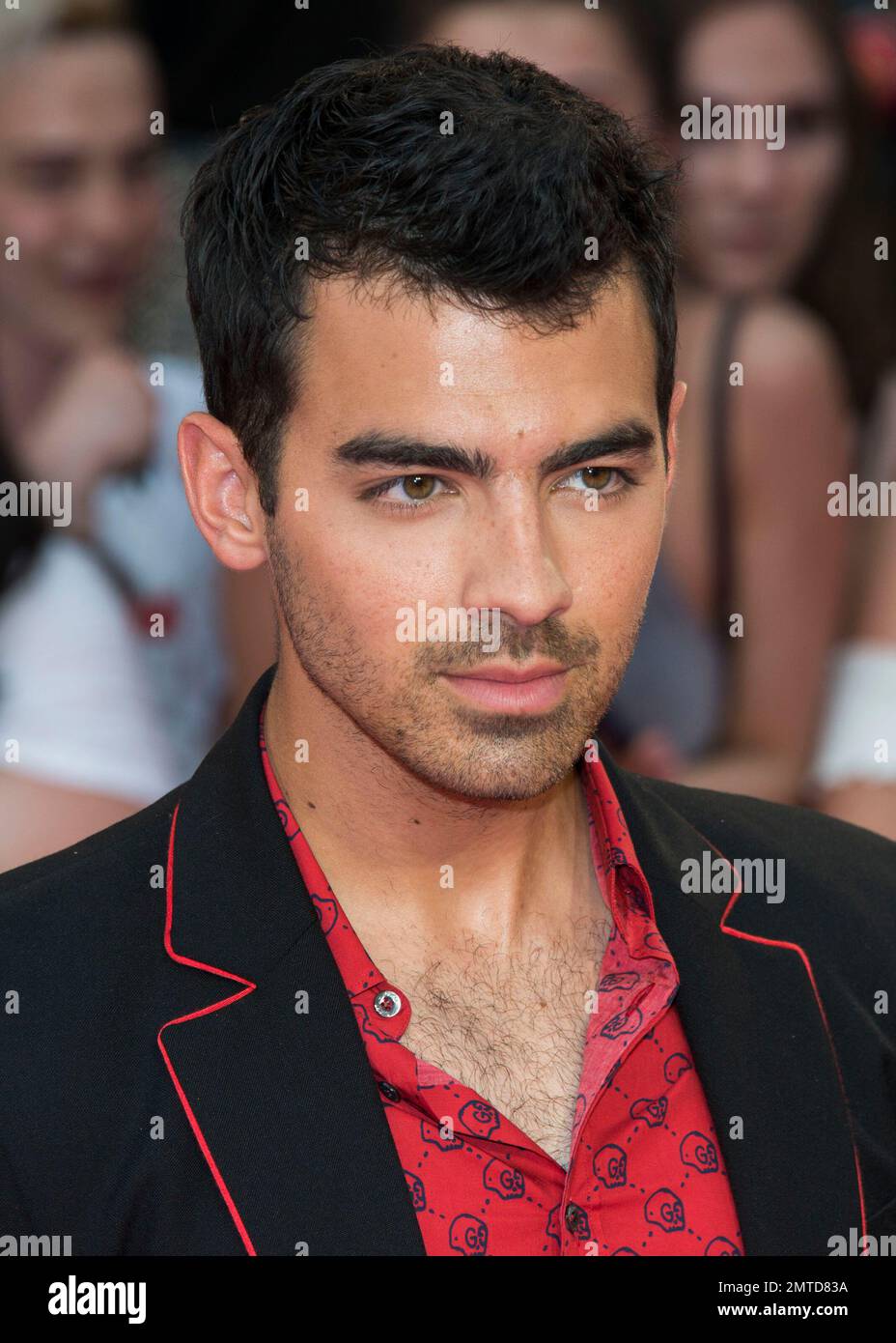 Joe Jonas arrives at the iHeartRadio Much Music Video Awards on Sunday ...