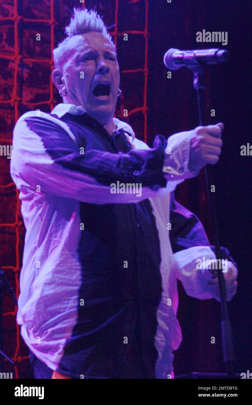 Johnny Rotten performs with his band Public Image LTD at Club Nokia ...