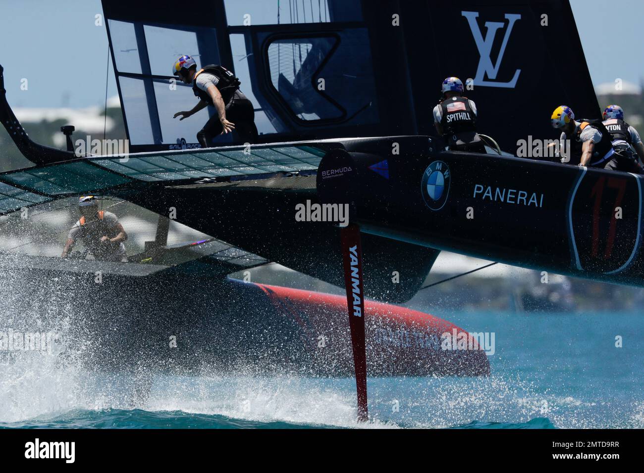 Oracle Team USA races against Emirates Team New Zealand during the ...