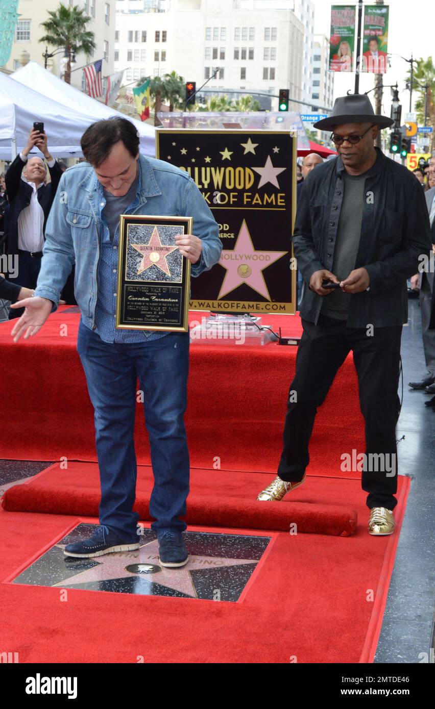 Quentin Tarantino and Samuel L. Jackson at the Hollywood Walk of Fame ...