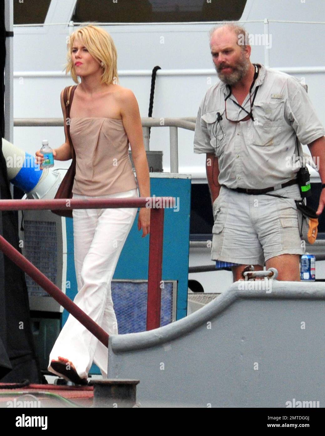 Actress Rachael Taylor looks to be having a good time during a break ...
