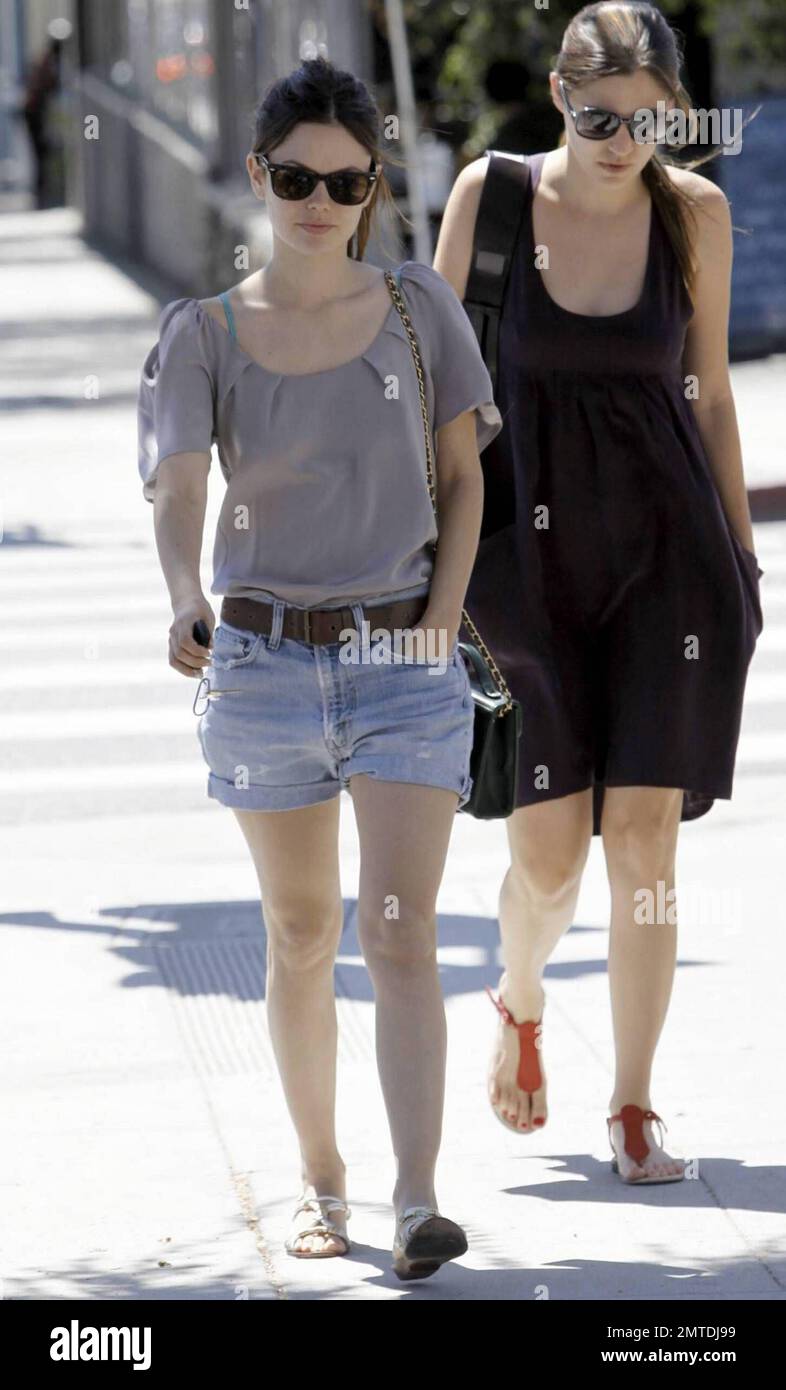 - Actress Rachel Bilson strolls with a friend after leaving Joey's Cafe ...