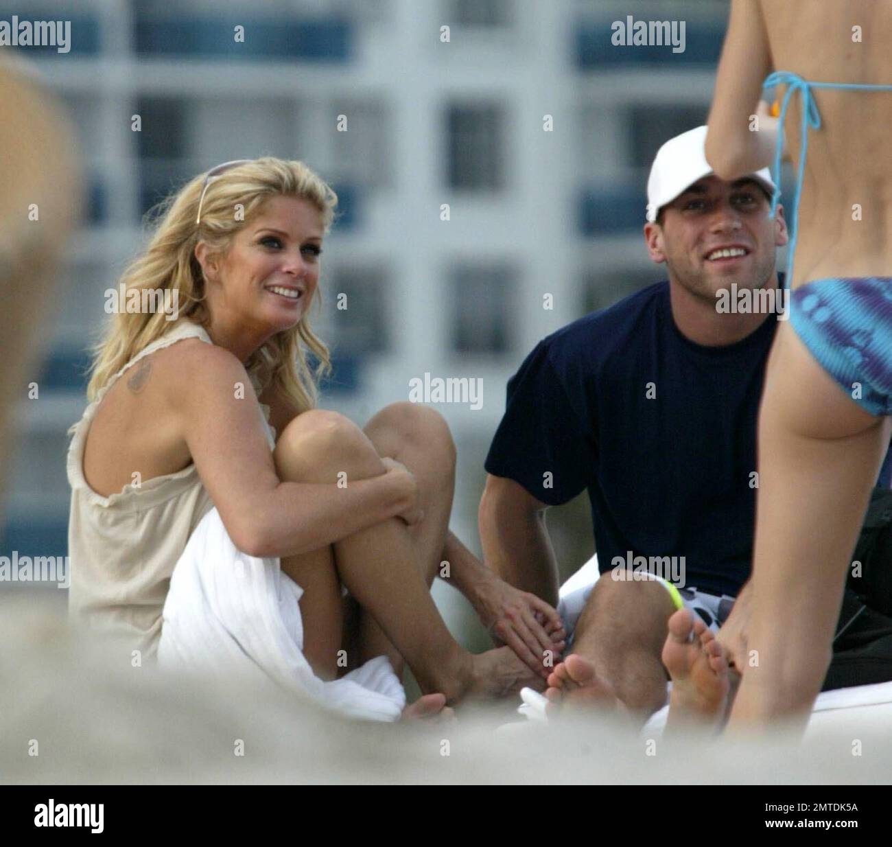 Exclusive!! Supermodel and ex wife of rocker Rod Stewart Rachel Hunter takes time out from a ...