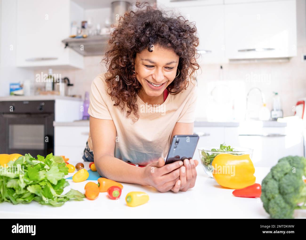 Woman ordering food hi-res stock photography and images - Alamy
