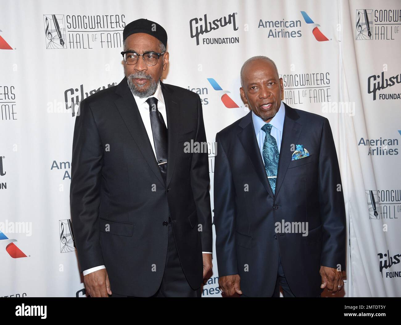 Songwriters Kenneth Gamble, left, and Leon Huff attend the 48th Annual ...