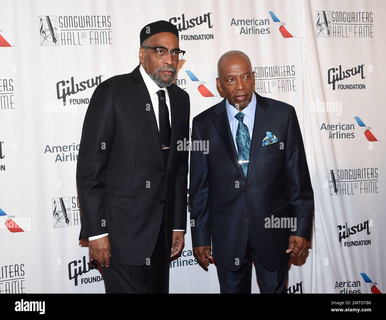 Songwriters Kenneth Gamble, left, and Leon Huff attend the 48th Annual ...