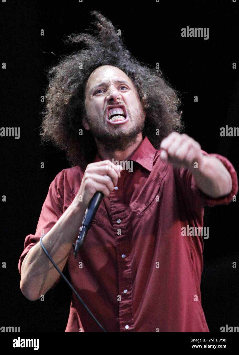 Zack de la Roche of the American rap rock band Rage Against the Machine ...