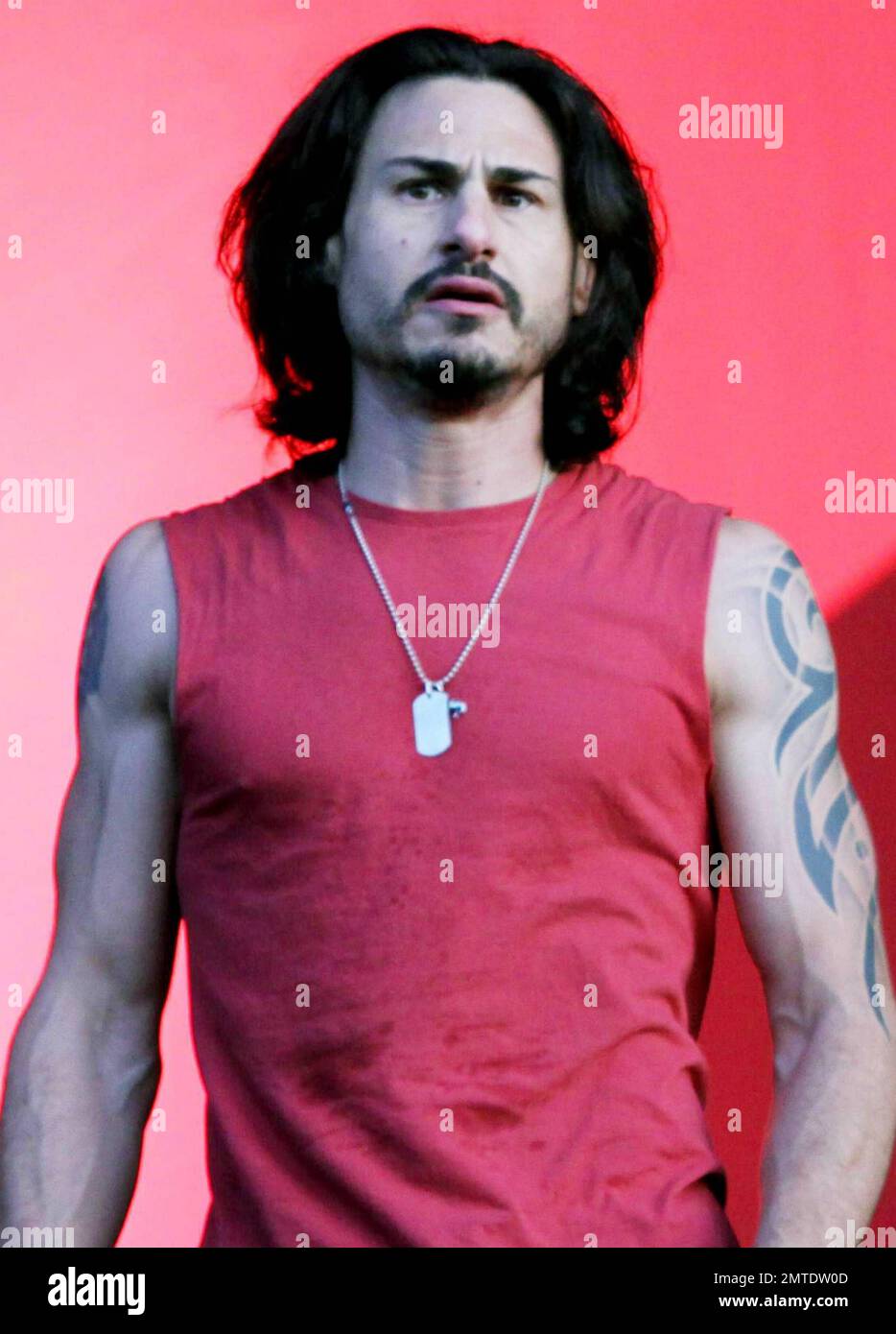 Brad Wilk of the American rap rock band Rage Against the Machine ...