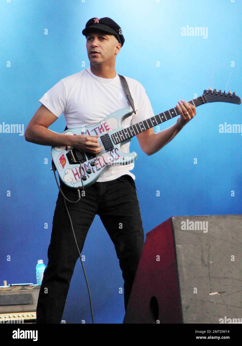 Tom Morello of the American rap rock band Rage Against the Machine ...