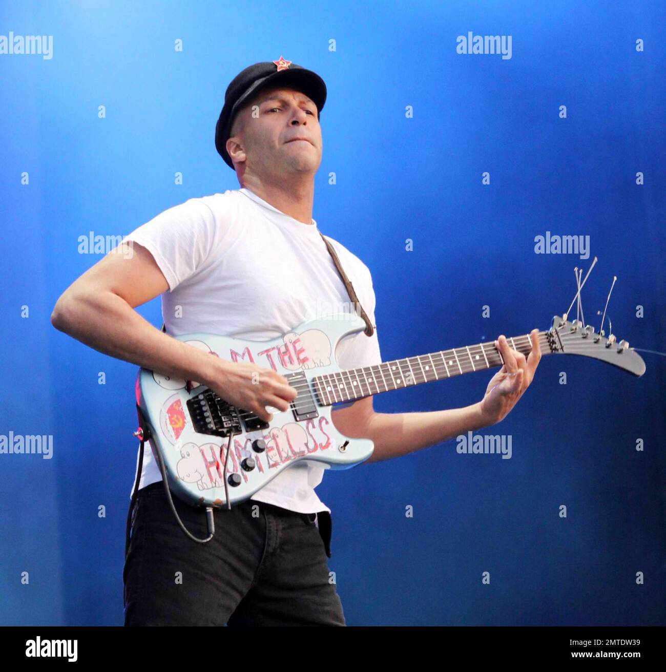 Tom Morello of the American rap rock band Rage Against the Machine ...