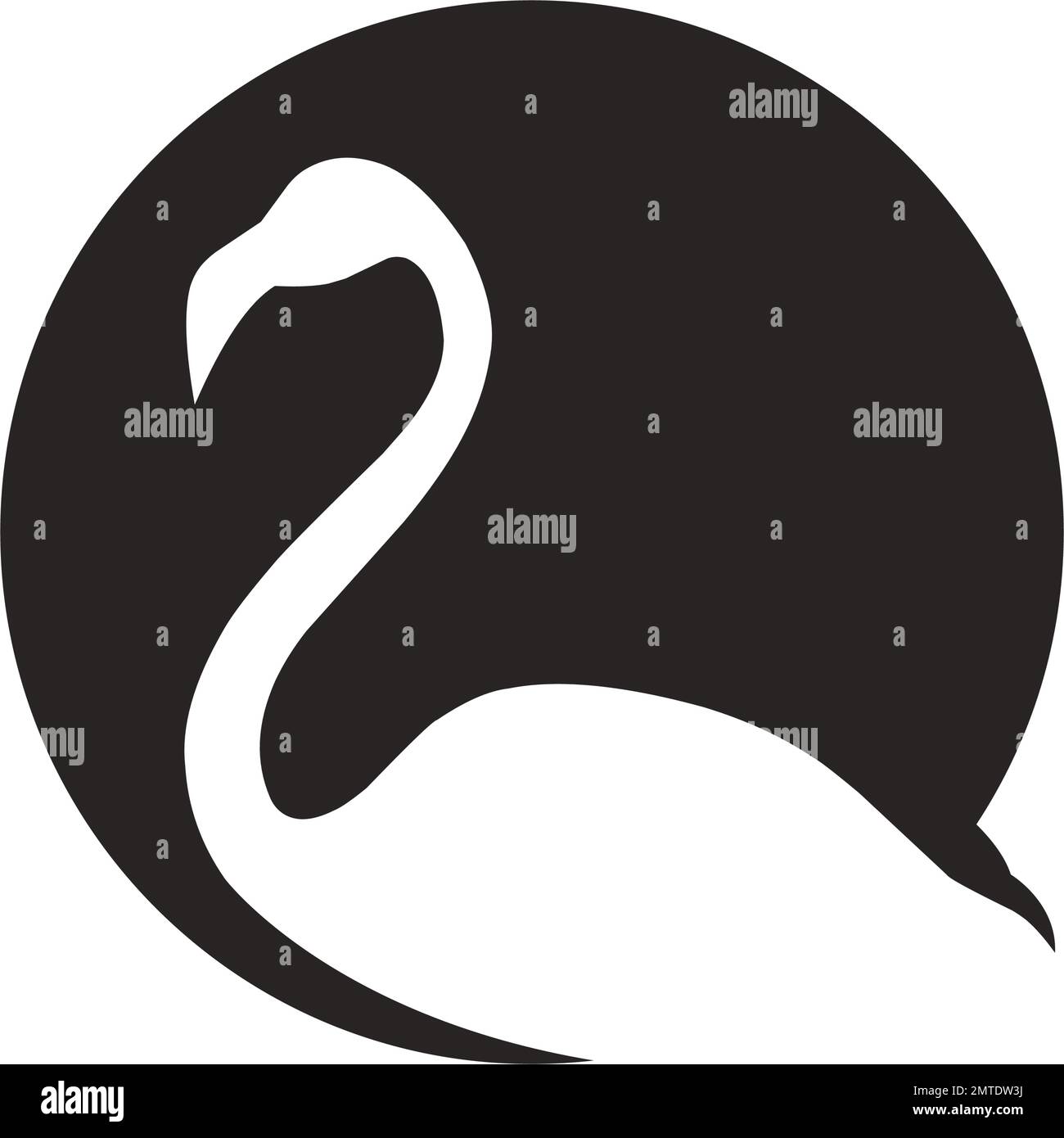 Swan Silhouette Stock Vector Images Alamy