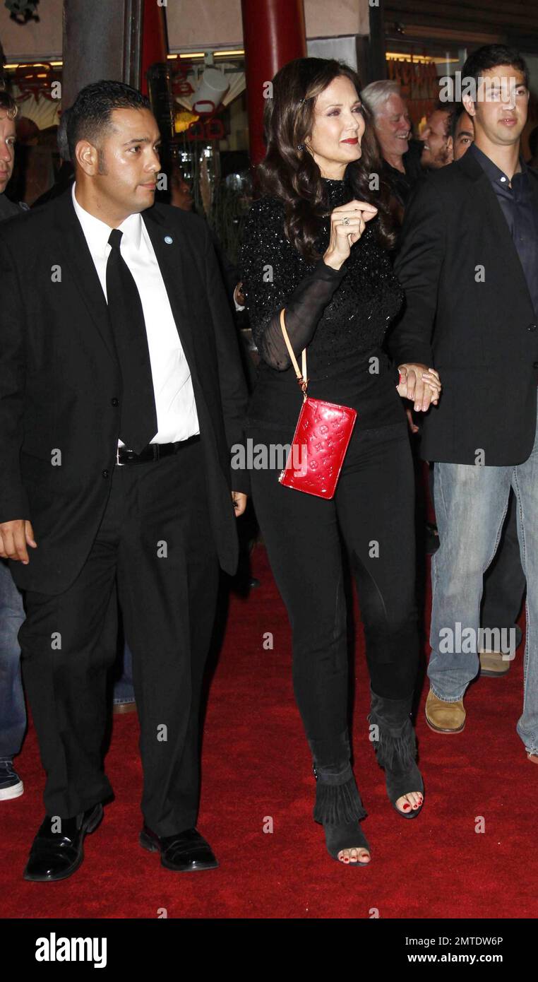 Lynda Carter arrives at the official launch party for the new video ...