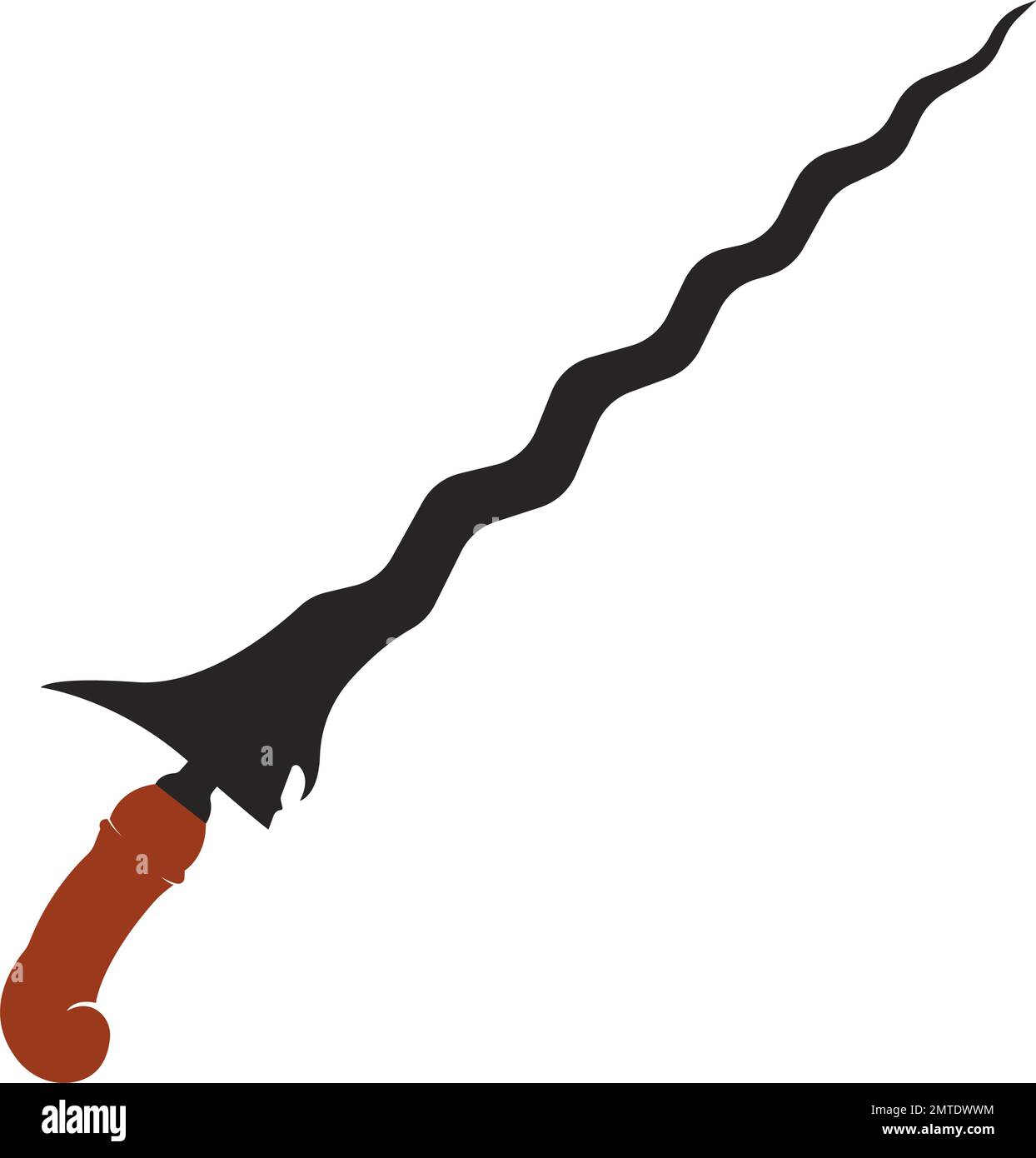 keris vector icon, a traditional weapon originating from Indonesia ...