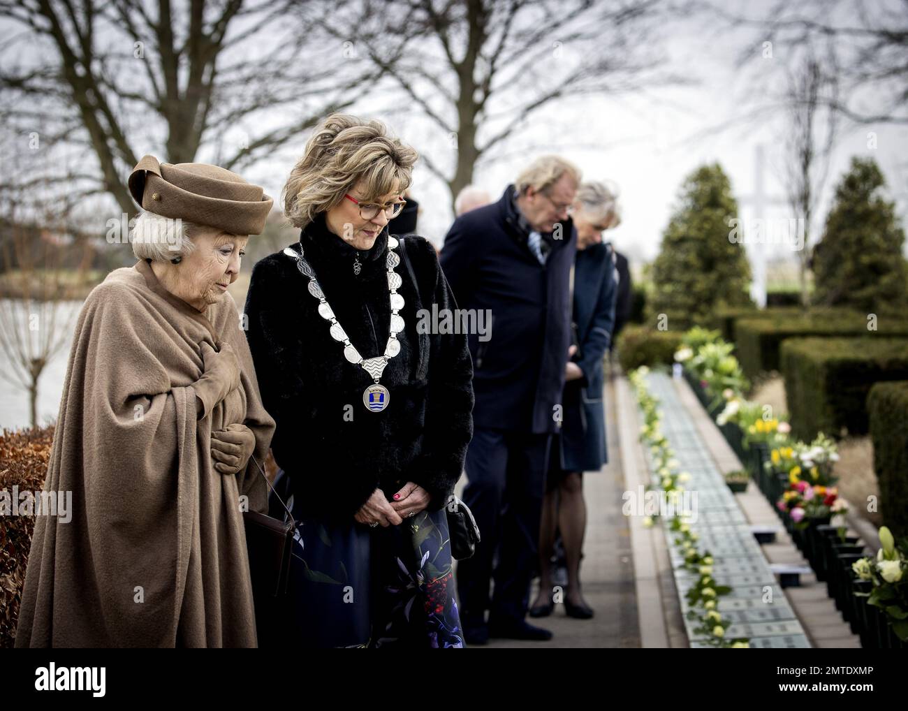 OUDE-TONGE - Princess Beatrix during the commemoration of the flood ...