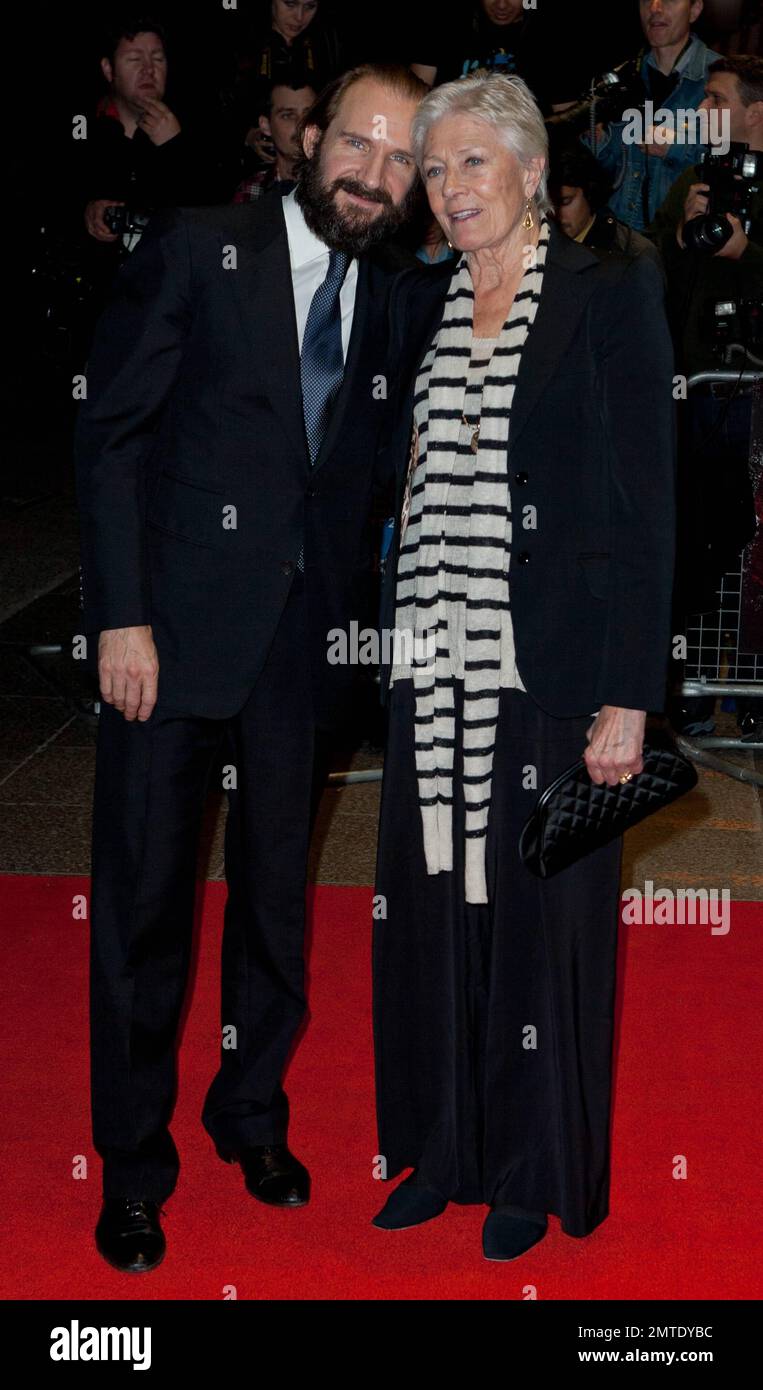 Ralph Fiennes and Vanessa Redgrave attend the premiere of "Coriolanus ...