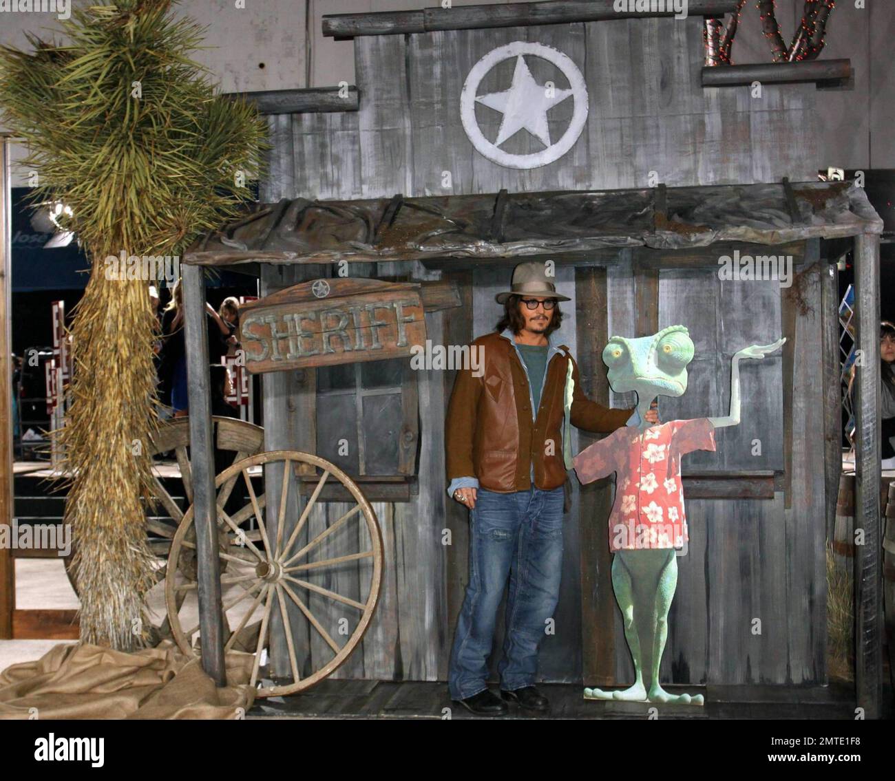 Johnny Depp attending the Los Angeles premiere of "Rango" at the ...