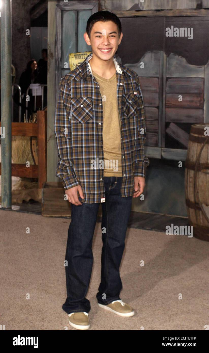 Actor Ryan Potter attending the Los Angeles premiere of "Rango" at the ...