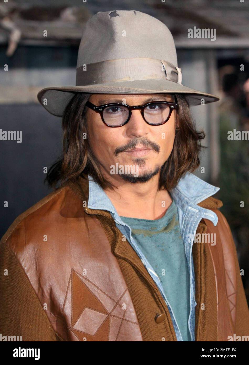 Johnny Depp attending the Los Angeles premiere of "Rango" at the ...