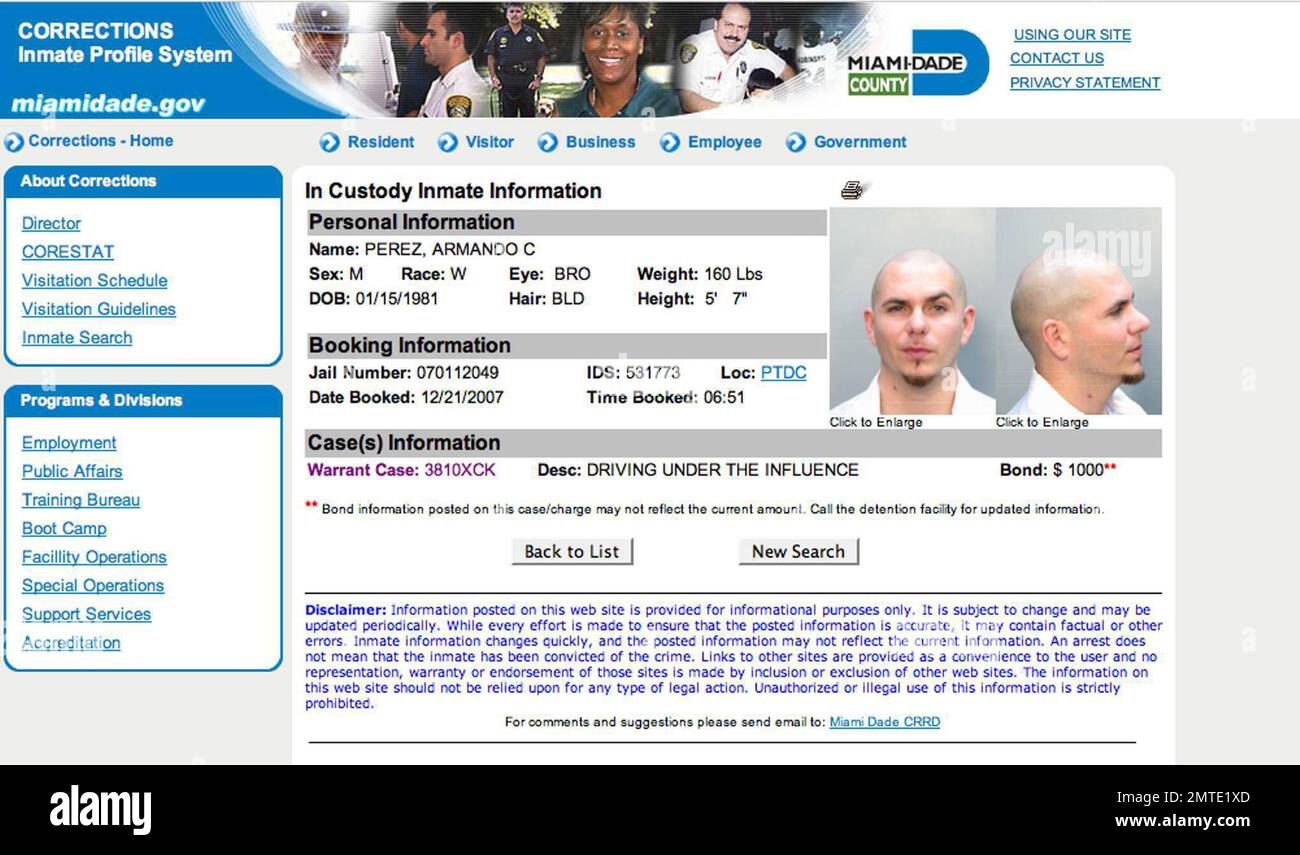 Rapper Pitbull (real name: Armando Perez) was arrested for driving ...