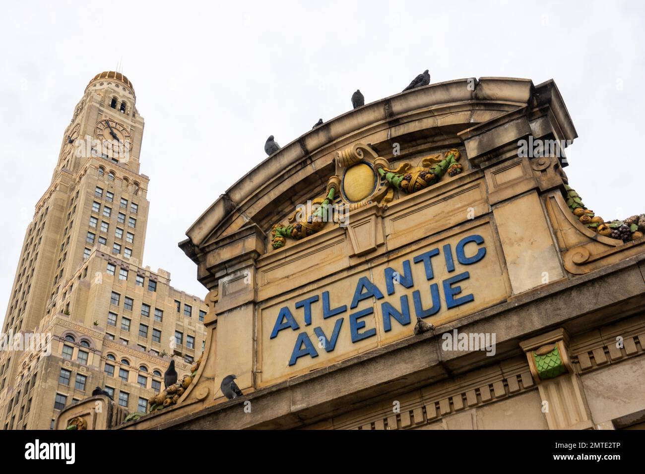 Atlantic Avenue subway station sign in downtown Brooklyn New York City ...