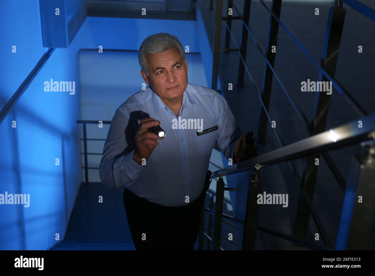 Senior security stairs hi-res stock photography and images - Alamy