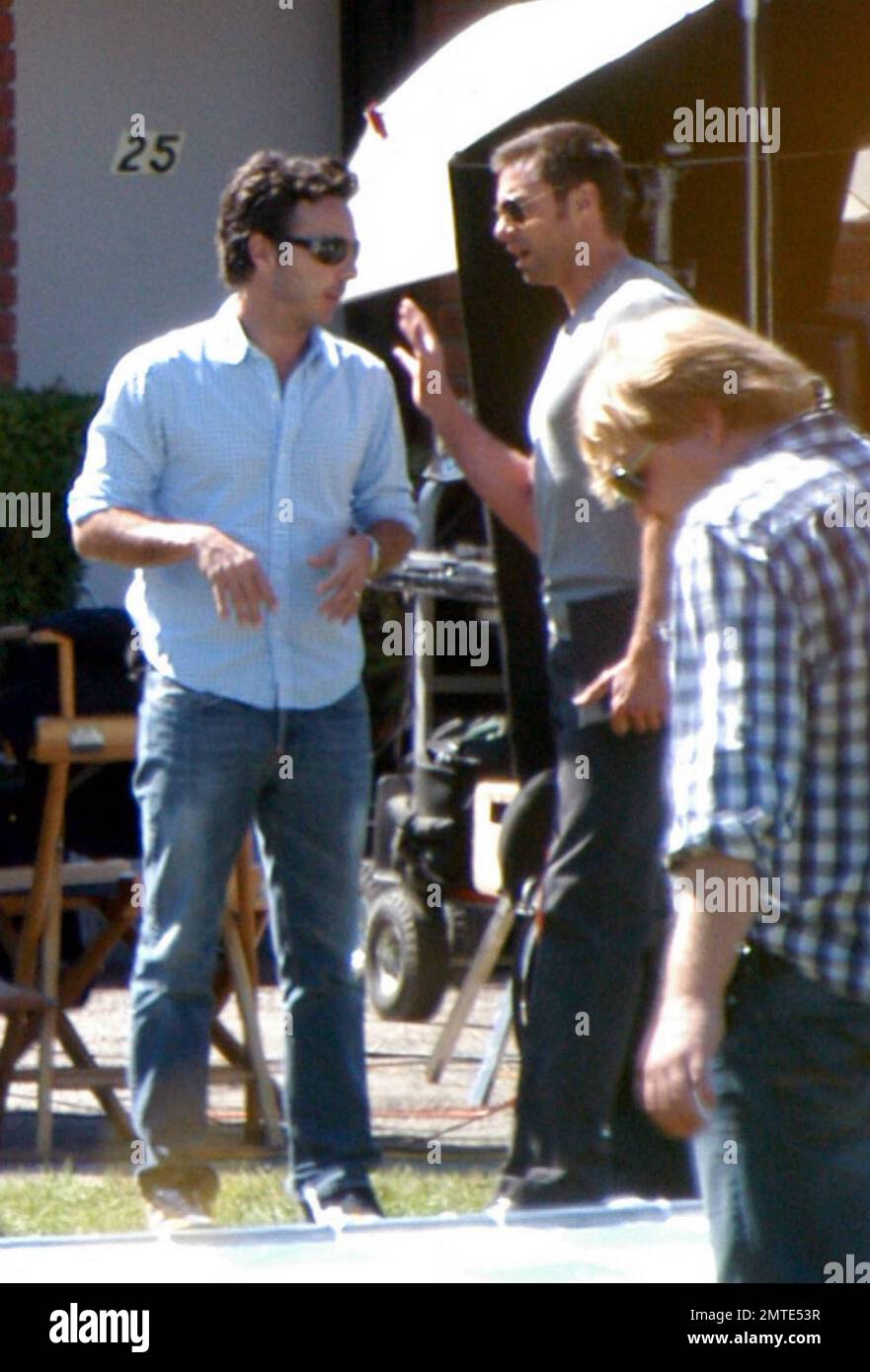 EXCLUSIVE!! Hugh Jackman discusses a scene on the set of his new film ...