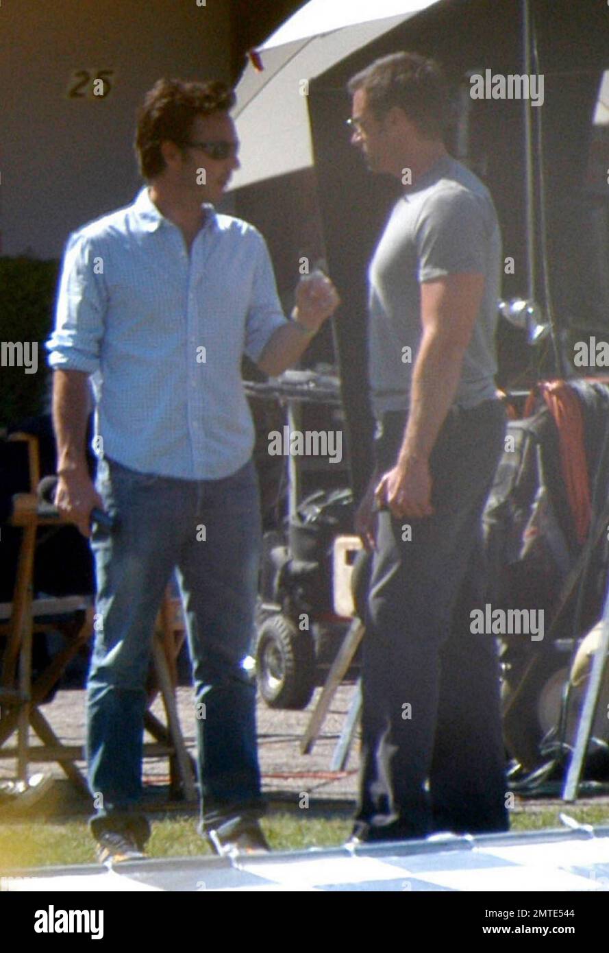 EXCLUSIVE!! Hugh Jackman discusses a scene on the set of his new film ...